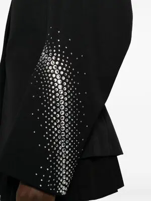 Attico Rhinestone-embellished Wool Blazer