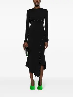 Attico Asymmetric Convertible Midi Dress