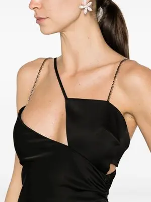 Attico Melva Cut-out Gown - Black