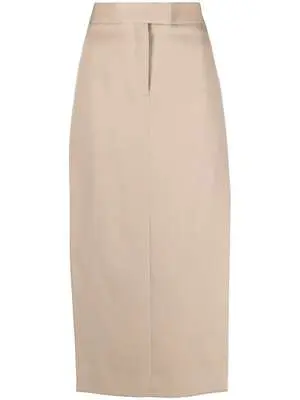 Attico Panelled Twill Midi Skirt