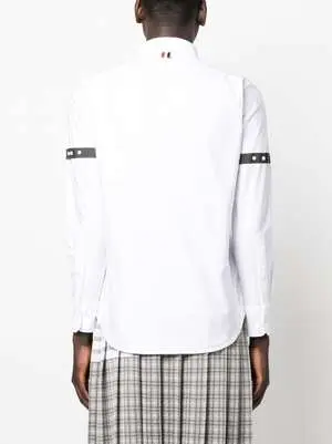 Thom Browne Grosgrain-armband Cotton Shirt