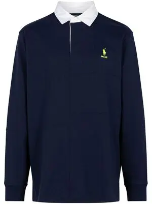 PALACE X Polo Ralph Lauren Pieced Rugby Shirt - Blue