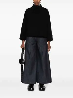 JIL SANDER Cropped Wide-leg Trousers - Blue