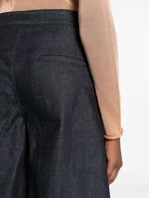 JIL SANDER Cropped Wide-leg Trousers - Blue