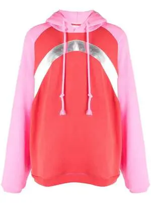 ERL Colour-block Cotton Hoodie - Pink