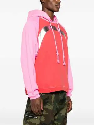 ERL Colour-block Cotton Hoodie - Pink