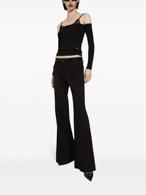 Dolce & Gabbana Logo Plaque Off-shoulder Top