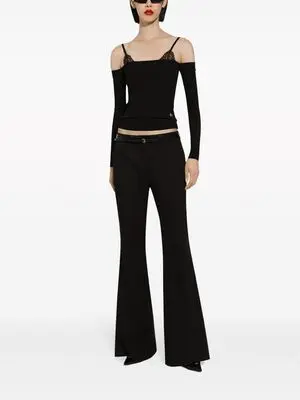 Dolce & Gabbana Logo Plaque Off-shoulder Top
