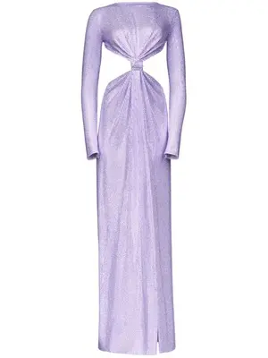AREA Crystal-embellished Knot Gown