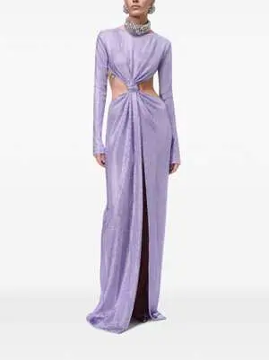 AREA Crystal-embellished Knot Gown