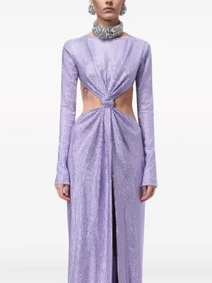 AREA Crystal-embellished Knot Gown