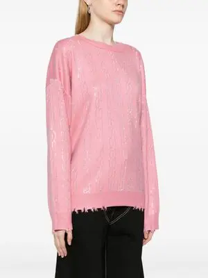 GROUND ZERO Graphic-print Jumper - Pink