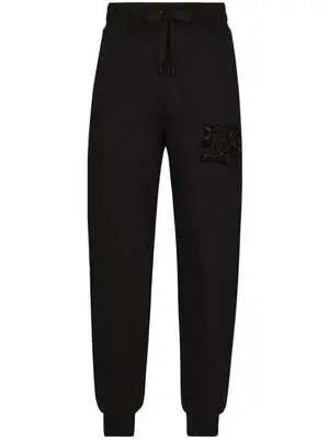 Dolce & Gabbana Crystal-embellished Cotton Track Pants
