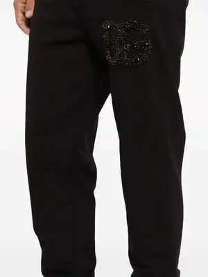 Dolce & Gabbana Crystal-embellished Cotton Track Pants