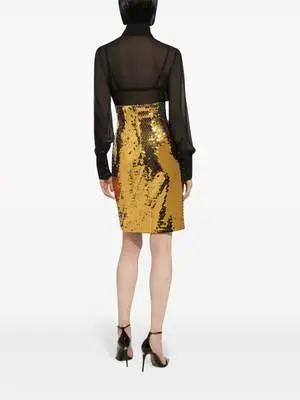 Dolce & Gabbana Sequin-embellished High-waisted Skirt