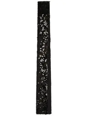 Dolce & Gabbana Sequin-embellished Scarf - Black