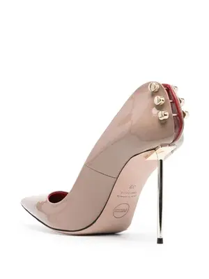 HARDOT Metallic-heel Patent Pumps - Neutrals