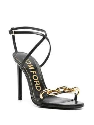 TOM FORD Chain 105mm Leather Sandals