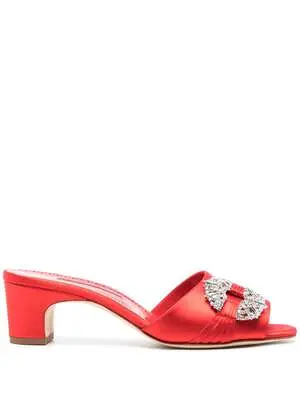 Manolo Blahnik Prinap 50mm Satin Mules