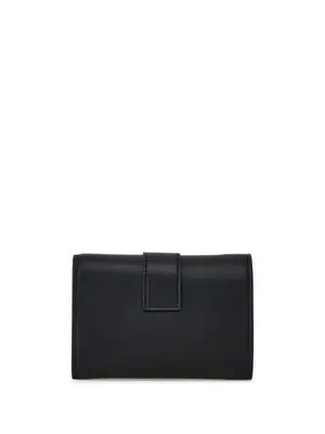 FERRAGAMO Hug Two-tone Leather Wallet - Black
