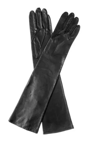 Paula Rowan Montserrat Leather Opera Gloves  8 Black