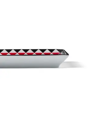 Prada Large Rectangular Porcelain Tray Triangles