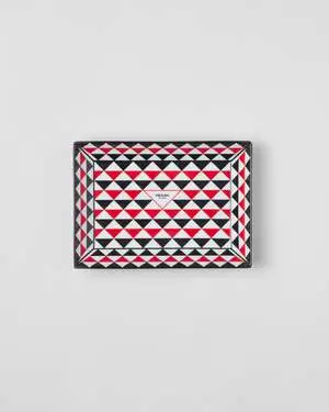 Prada Large Rectangular Porcelain Tray Triangles