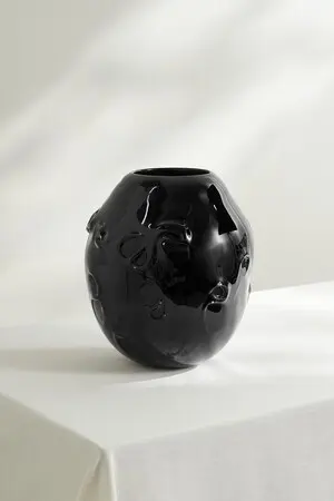 LOUISE ROE Sophia Roe S. R Collection Glass Vase - Black