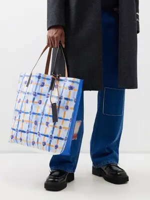 Marni Museo Painted Leather Tote Bag - Blue