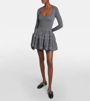 Alaïa Embellished Leather Ballet Flats
