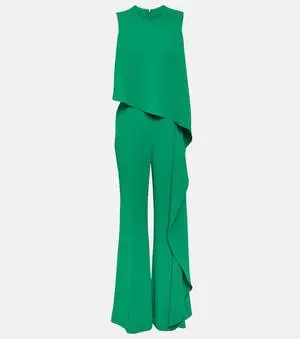 Elie Saab Draped Wide-leg Jumpsuit - Green