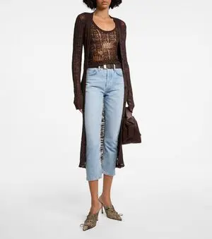 AGOLDE Riley High-rise Cropped Straight Jeans - Blue
