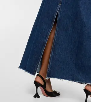 AGOLDE Hilla Denim Maxi Skirt - Blue