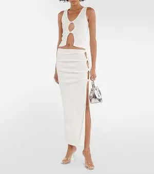 Christopher Esber Cutout Jersey Maxi Skirt - White