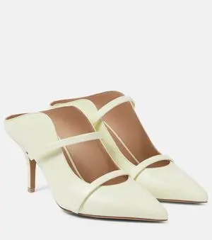 MALONE SOULIERS Maureen Leather Mules - Yellow