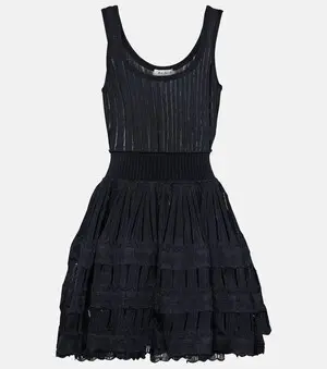 Alaïa Ribbed-knit Mini Dress