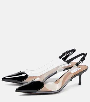 Alaïa Cœur Leather-trimmed Pumps - Black