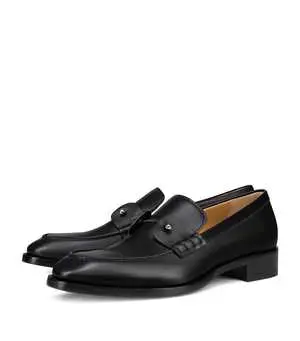 CHRISTIAN LOUBOUTIN Chambelimoc Calfskin Loafers - Black