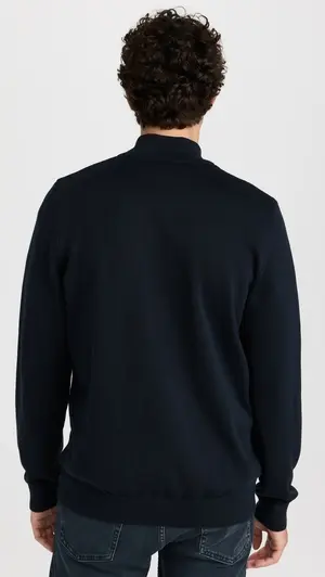 Barbour Cotton Half Zip Sweater - Navy