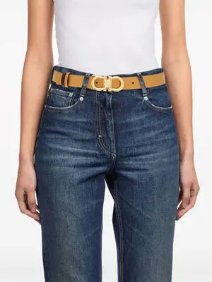 FERRAGAMO Gancini Buckle Reversible Leather Belt - Neutrals
