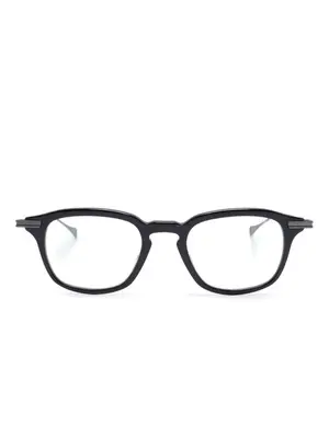 Dita Square-frame Glasses With Logo - Black