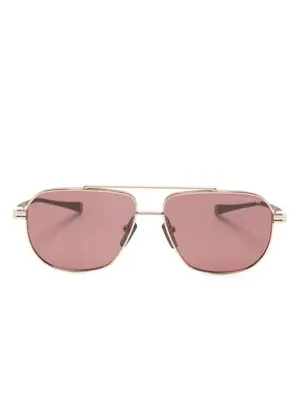 Dita Double-bridge Pilot Sunglasses - Brown