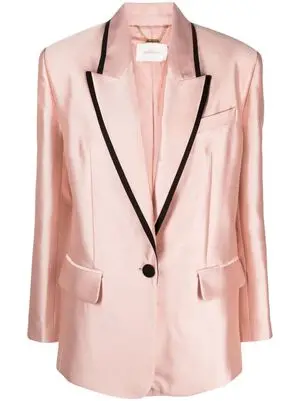 Zimmermann Contrasting-trim Single-breasted Blazer