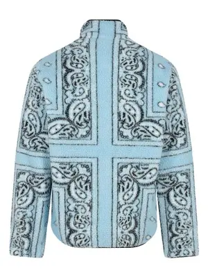 Supreme Bandana Print Reversible Fleece Jacket - Blue