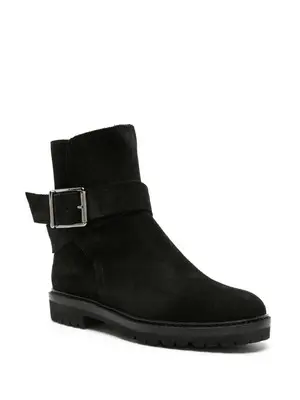 Manolo Blahnik Buckle-detail Suede Ankle Boots