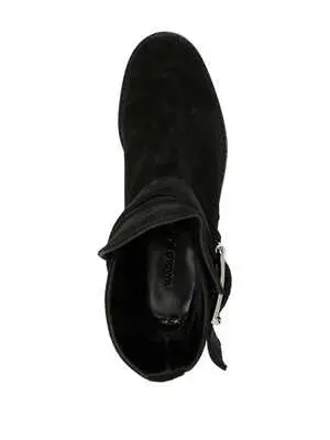Manolo Blahnik Buckle-detail Suede Ankle Boots