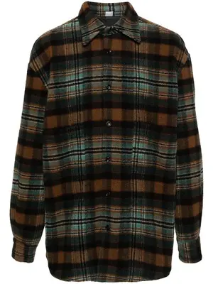 WINNIE N.Y.C Plaid-check Felted Shirt