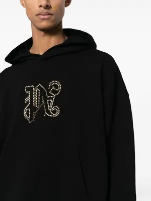 Palm Angels Monogram-appliqué Cotton Hoodie