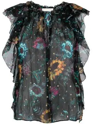 Ulla Johnson Dominique Floral-print Top