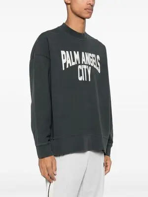 Palm Angels City Washed-effect Sweatshirt